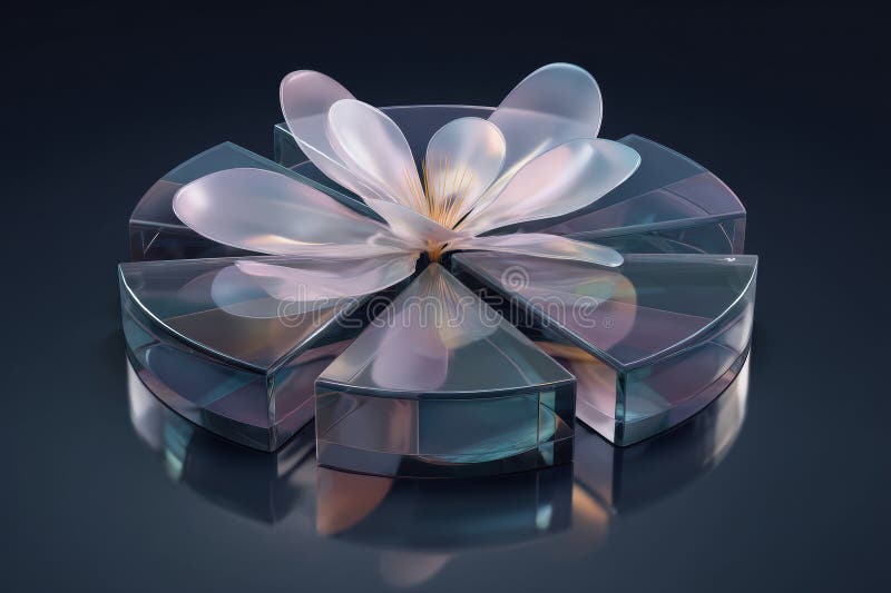 Segmented Flower Concept with Glowing and Layered Petals Stock ...