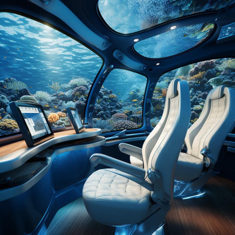 AI Generated Illustration of a Contemporary Workspace Set Up in the ...