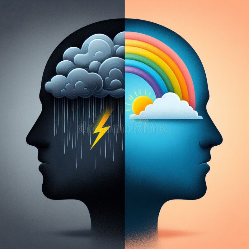 AI Generated Illustration of the Contrast between Sun and Storm Clouds ...