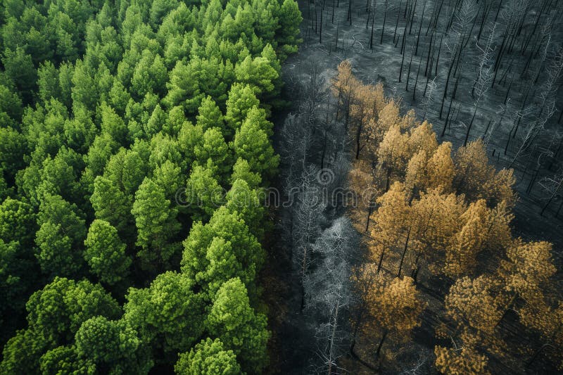 AI-generated Illustration of a Contrasting Split Image of a Healthy ...