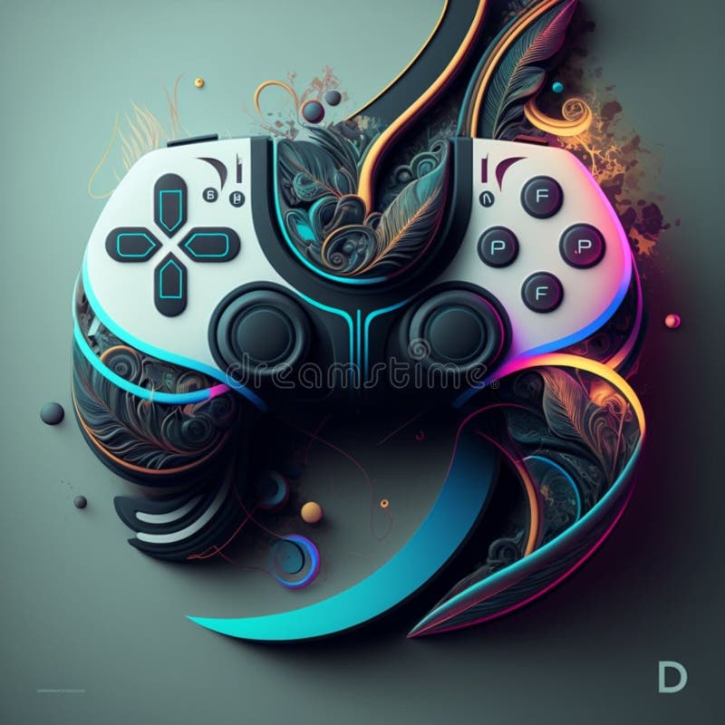 AI Generated Illustration of a Cool Game Controller with an Unusual ...