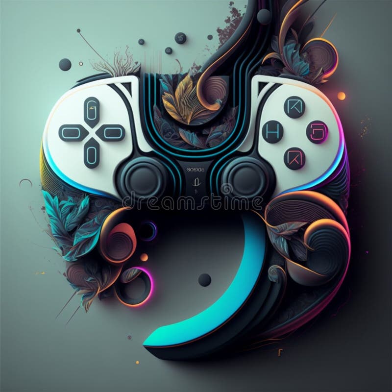 AI Generated Illustration of a Cool Game Controller with an Unusual ...
