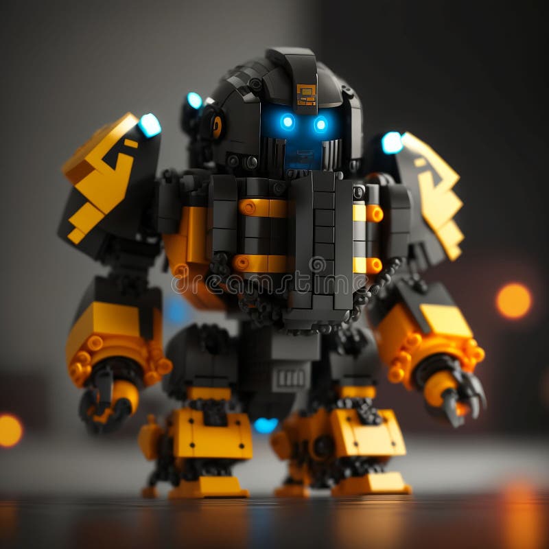 AI Generated Illustration of a Cool Plastic Robot Stock Illustration ...