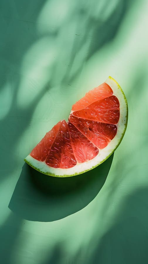 A Creative Cinematic Shadow Photography of Fresh Piece of Orange Fruit ...
