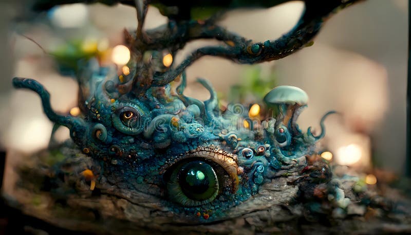 AI Generated Illustration of Creative Display of Art with a Vivid Array ...