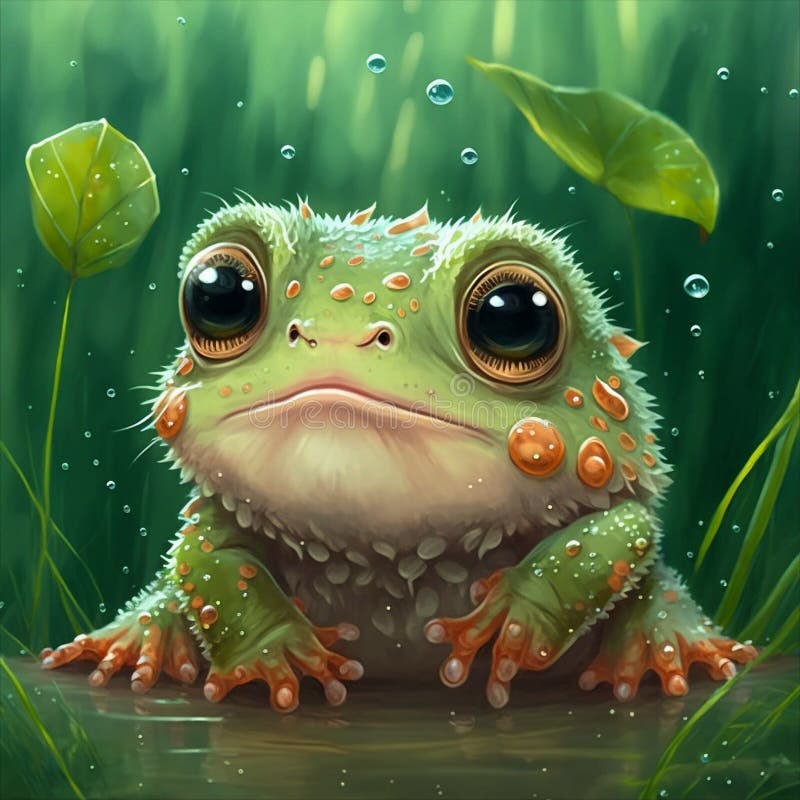 AI Generated Illustration of a Cute Baby Frog Stock Illustration ... AI Generated Illustration of a Cute Baby Frog Stock Illustration ...