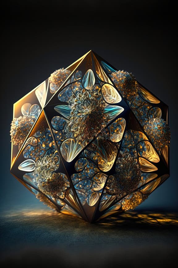 AI Generated Illustration: 3D Enigmatic Surreal Object of Math Deep in ...