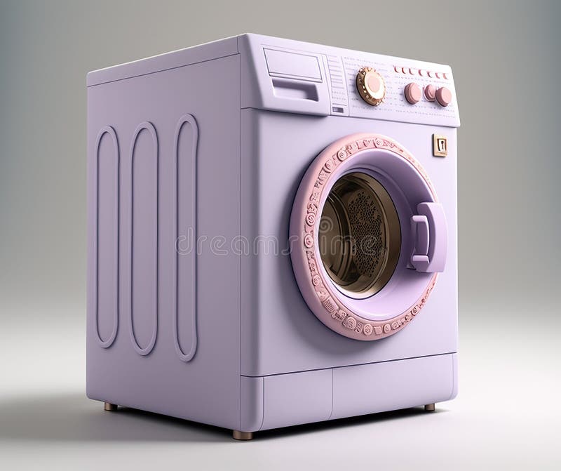 AI Generated Illustration of 3D Model of a Washing Machine Stock ...