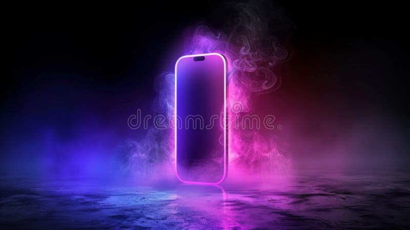 AI Generated Illustration of a 3d Render of an Upright Mobile Phone ...