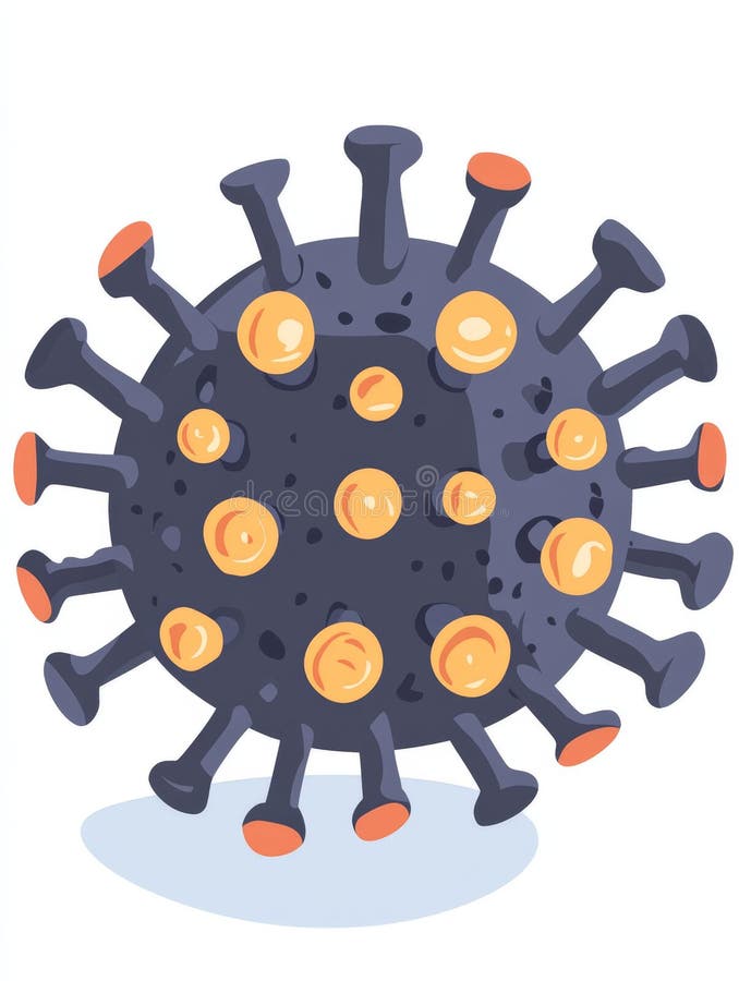 3D Rendering of Coronavirus Particle Spike Proteins in Vibrant Colors ...