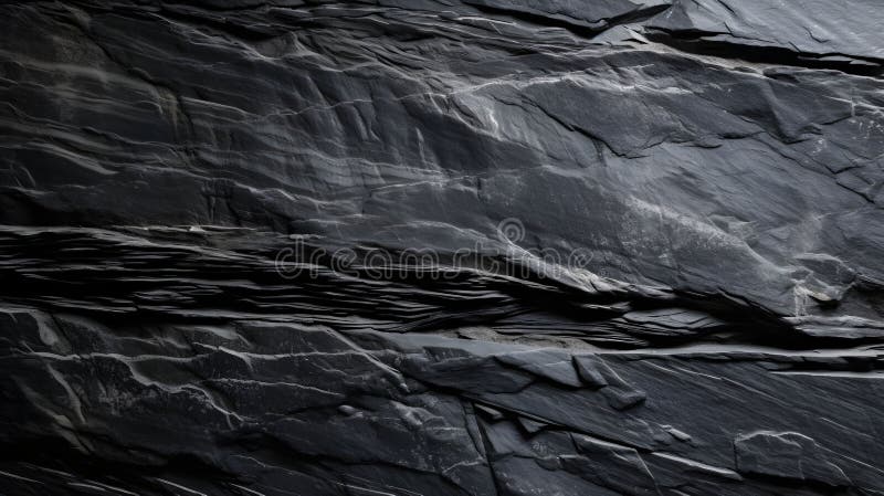 AI Generated Illustration of a Dark, Textured Rock Surface with an ...