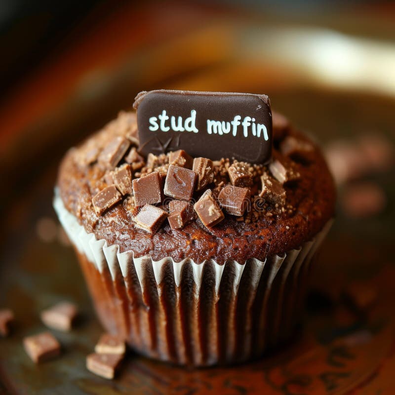 AI Generated Illustration of a Delicious Chocolate Muffin Stock ...