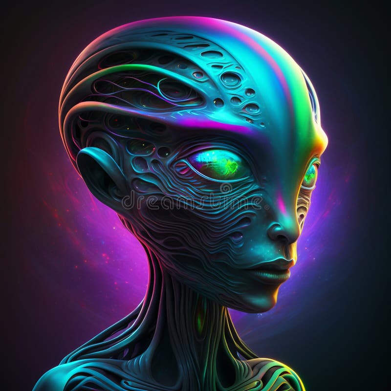 AI Generated Illustration Depicting an Extraterrestrial Entity for ...