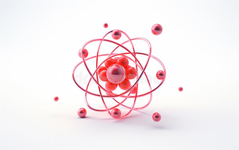 Atomic Insight: Isolated 3D Atom Illustration Stock Illustration ...