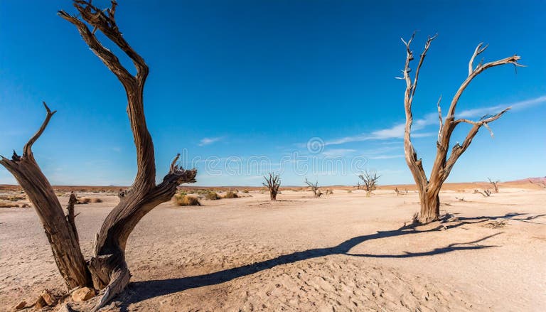 AI-generated Illustration of a Desolate Desert Landscape Featuring ...