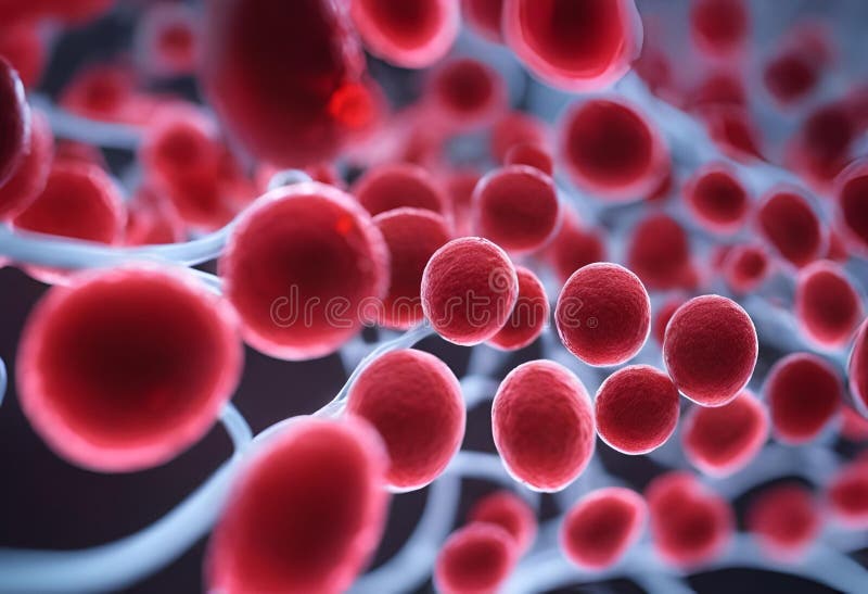 AI Generated Illustration of a Detailed Close-up View of a Vibrant Red ... AI Generated Illustration of a Detailed Close-up View of a Vibrant Red ...