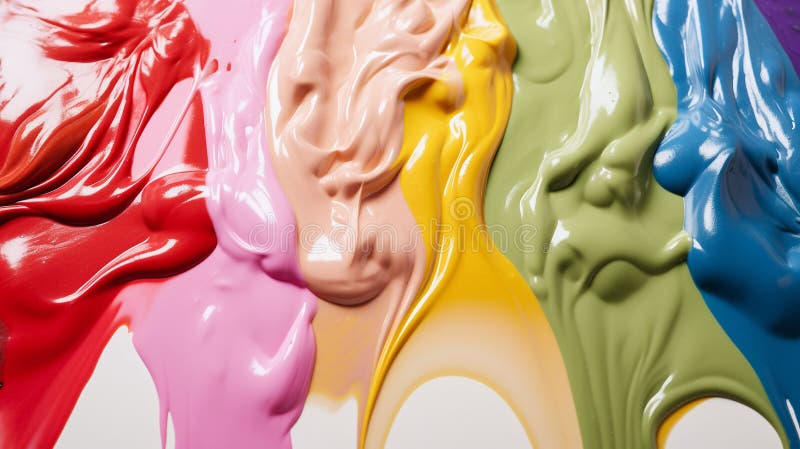 AI-generated Illustration of Different Colored Paint Melting into Each ...