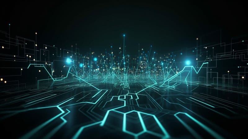 AI Generated Illustration of a Digital Interface with a Modern and ...