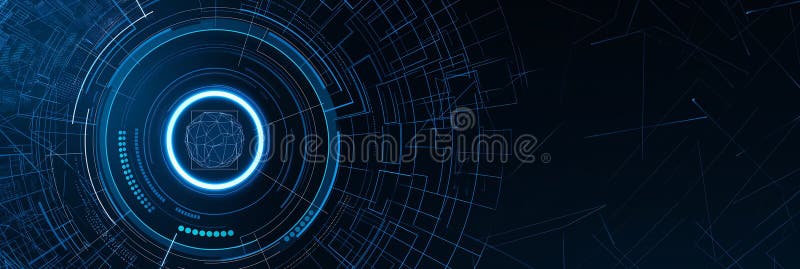 AI Generated Illustration of a Digital Technology Background with a ...