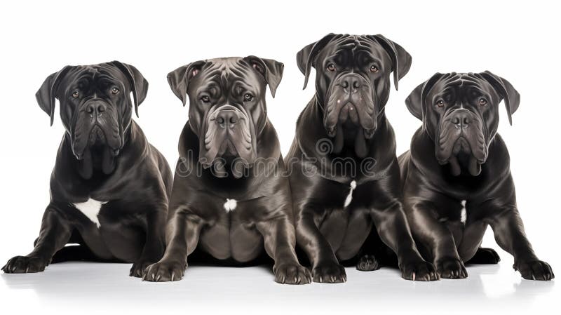 AI Generated Illustration of Dogs Sitting in Front of the Camera with ...