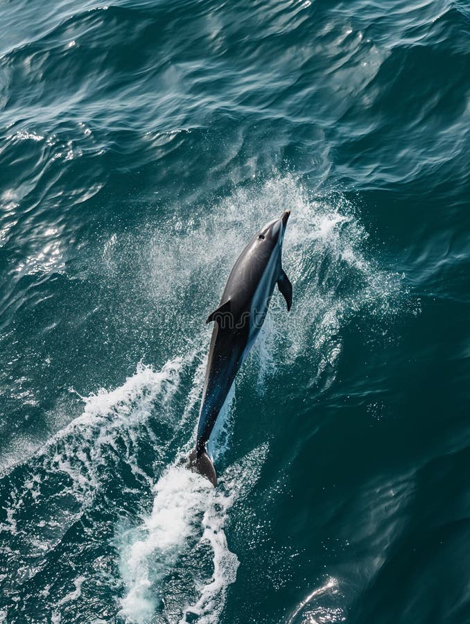 AI Generated Illustration of a Dolphin in the Ocean Stock Illustration ...