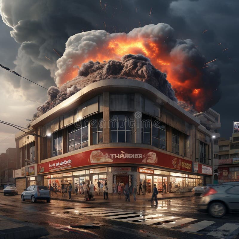 AI Generated Illustration of a Dramatic View of a Raging Fire Burning ...