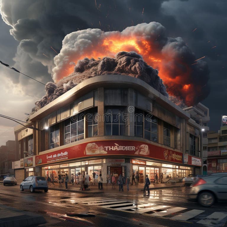 AI Generated Illustration of a Dramatic View of a Raging Fire Burning ...