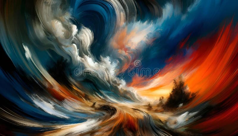 AI Generated Illustration of a Dramatic Waterfall Cascading through a ...