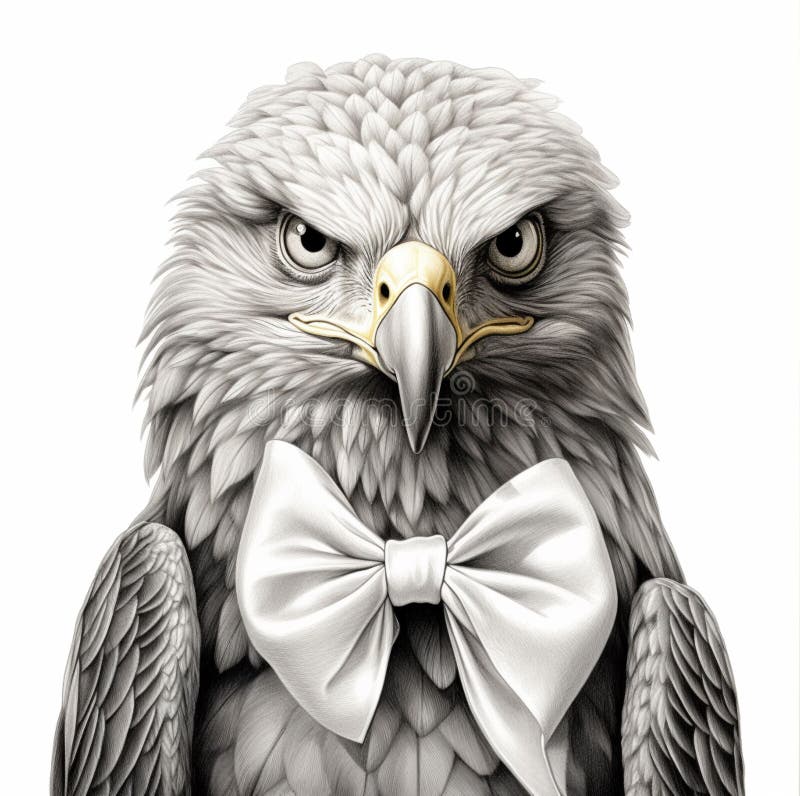 Drawing of Eagle Head stock vector. Illustration of drawing - 257033123