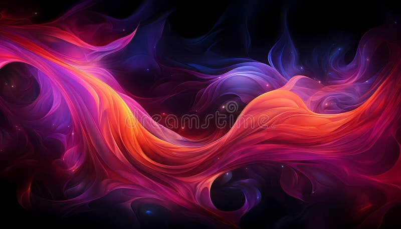 Fire and Flame with Streaks Flying in the Air, Dark Background Stock ...