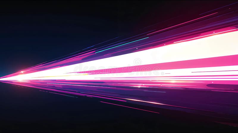 AI Generated Illustration of Dynamic Powerful Colorful Light Rays Breaking through the Dark ...