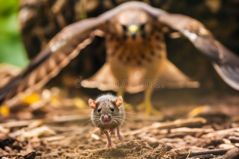 AI Generated Illustration of an Eagle Praying on Mouse Stock Image ...