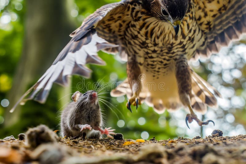AI Generated Illustration of an Eagle Praying on Mouse Stock Image ...