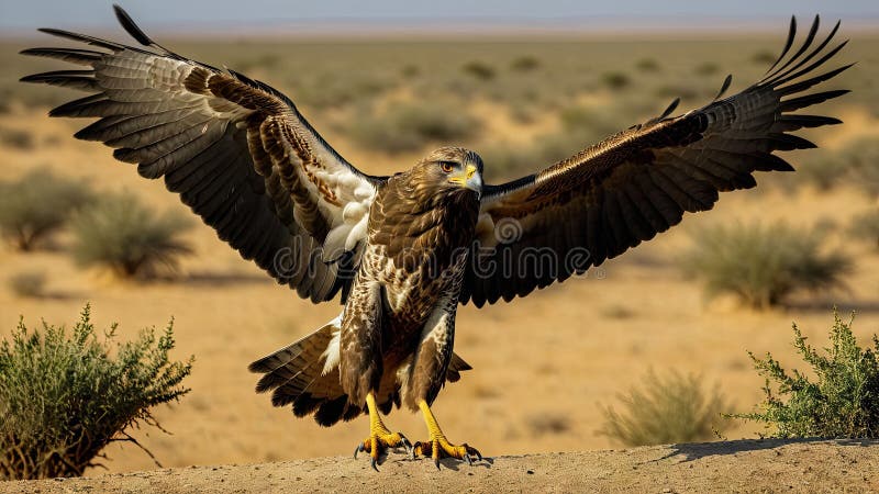 AI Generated Illustration of an Eagle Soaring Majestically Against a ...