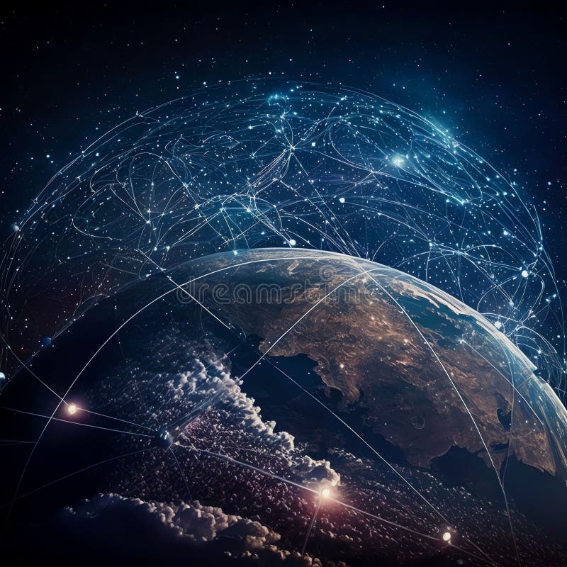 AI Generated Illustration of the Earth Showcasing a Vast ...