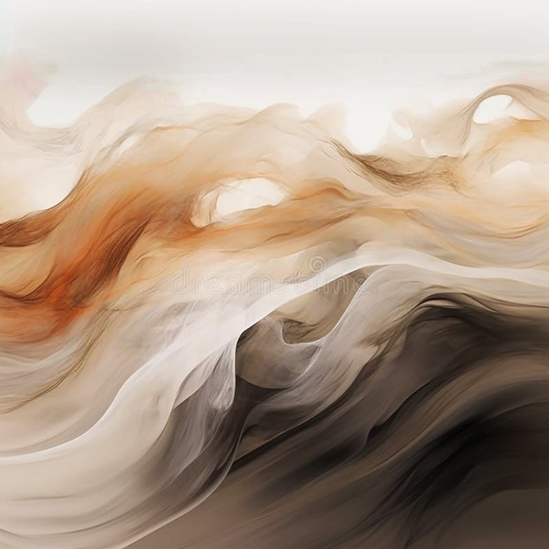 AI Generated Illustration of Earth Tone Swirls Stock Illustration ...