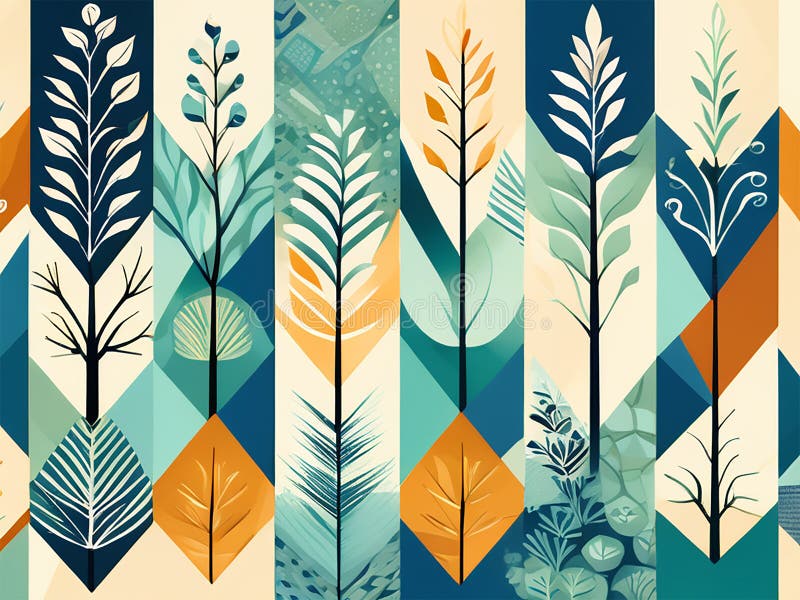 Earth-toned Abstract Design Pattern Art: Environment and Sustainability ...