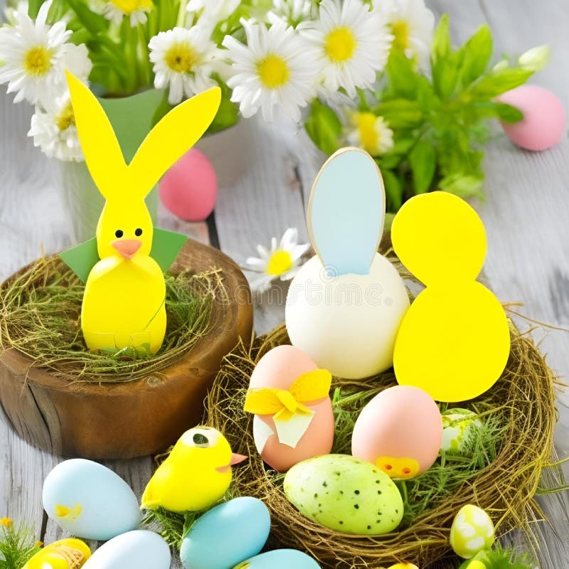 AI Generated Illustration of Easter Crafts that Go Beyond the ...