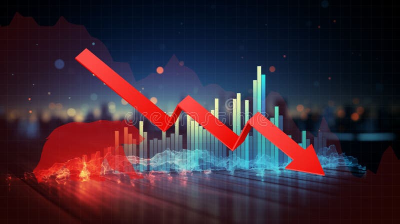 AI Generated Illustration of an Economic Crisis with a Failing ... AI Generated Illustration of an Economic Crisis with a Failing ...