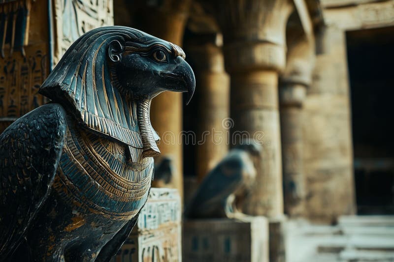 AI-generated Illustration of an Egyptian Eagle Sculpture Stock ...