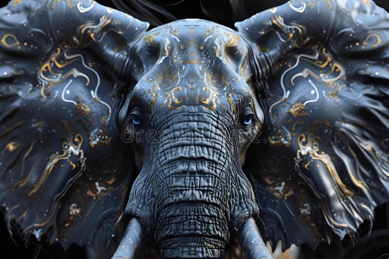 An Elephant with Its Head Turned To the Side and Eyes Showing Stock ...