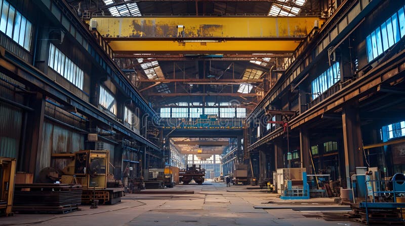 AI Generated Illustration of an Empty Factory during the Daytime Stock ...