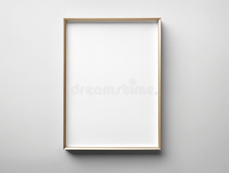 AI Generated Illustration of an Empty Photo Frame on a White Wall Stock ...