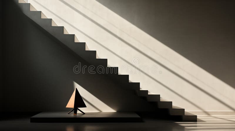Triangle Staircase Tower As Building Development Template Stock ...
