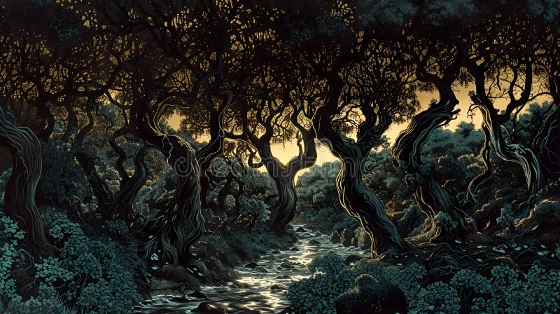 AI Generated Illustration of an Enchanted Forest in a Storybook Style ...