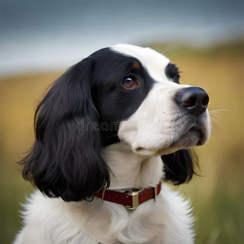 AI Generated Illustration of an English Cocker Spaniel Standing in a ...