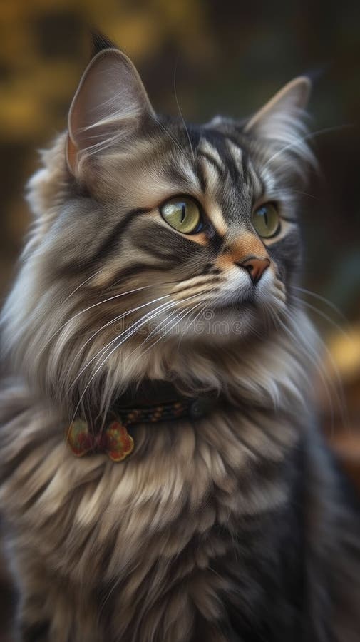 AI Generated Illustration of an Epic Cat in a Sunlit Room, Gazing Off ...