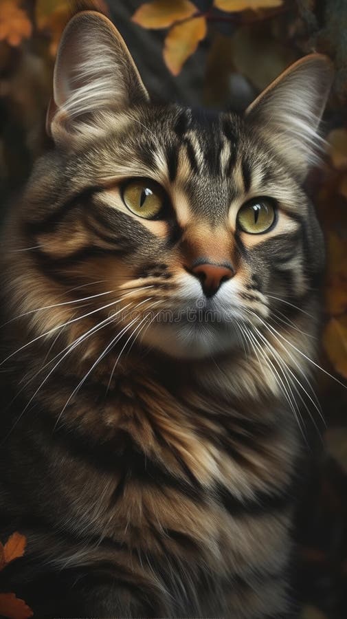 AI Generated Illustration of an Epic Cat in a Sunlit Room, Gazing Off ...