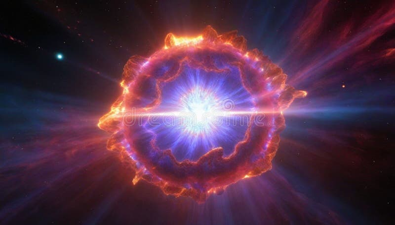 AI Generated Illustration of an Ethereal Cosmic Scene Featuring an ...