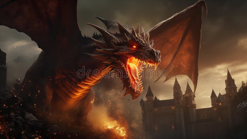 Monster Terrorizing Japanese Village Stock Photos - Free & Royalty-Free ...